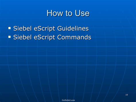 siebel escript ppt