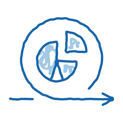 Round Graph In Center Agile Arrow Mark Doodle Icon Hand Drawn Illustration 19478269 Vector Art