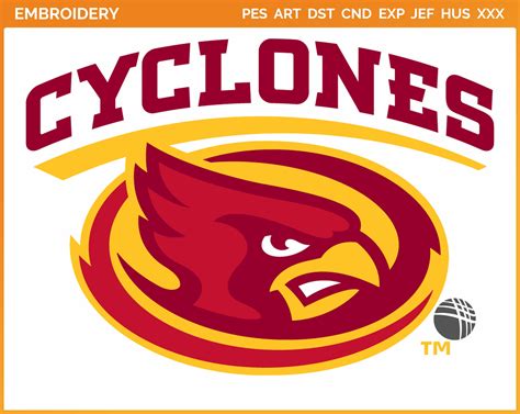 Iowa State Cyclones College Sports Embroidery Logo In 4 Sizes
