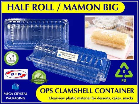 Clamshell Half Roll Cake Mamon Big Ops H77l Mamon Meduim Ops H78l