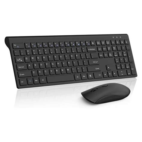 Getuscart Wireless Keyboard And Mouse Combo Silent Full Size Computer Keyboard With Calculator
