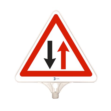 Mfk 9203 Attention Two Way Traffic Ahead Board Two Sided Mfk Plastik