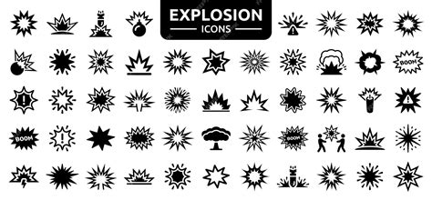Premium Vector Explosion Effect Icon Collection Vector Illustration
