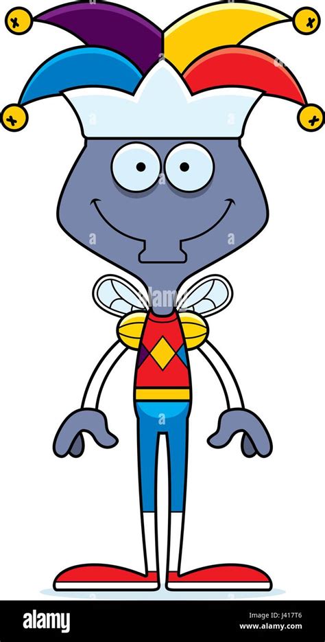 A Cartoon Jester Fly Smiling Stock Vector Image And Art Alamy