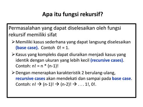 Ppt Analisa Algoritma Rekursif Powerpoint Presentation Free Download