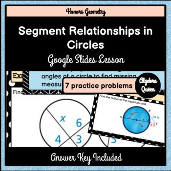 Segment Relationships In Circles Google Slides Lesson By Algebra Queen