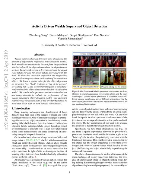 Activity Driven Weakly Supervised Object Detection Deepai