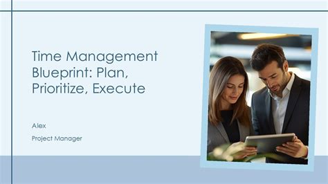 Time Management Blueprint Plan Prioritize Execute Ppt Graphics At