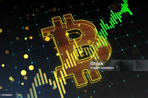 흐릿한 배경에 녹색 촛대 외환 차트와 비트 코인을 창의적으로 성장시키고 있습니다 무역 및 금융 개념 3d 렌더링 비트코인에 대한 스톡 사진 및 기타 이미지 Istock