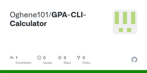 GitHub Oghene101 GPA CLI Calculator