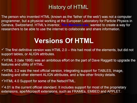 Html Presentation Ppt