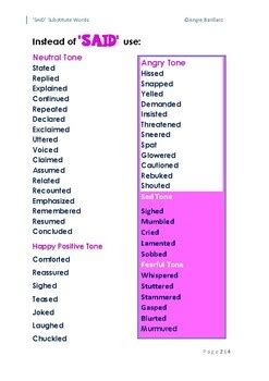 SAID Substitute Words And Sentence Work With Answers TpT