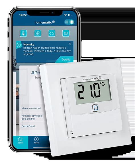 Temperature and humidity sensor with display indoor HmIP STHD SAFE HOME europe oficiální