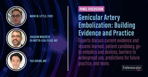 Genicular Artery Embolization Building Evidence And Practice Endovascular Today