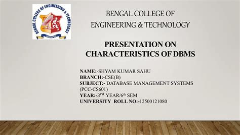 Introduction To Database Management System Pptx