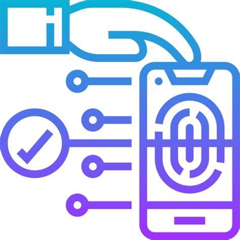 Fingerprint Scan Meticulous Gradient Icon