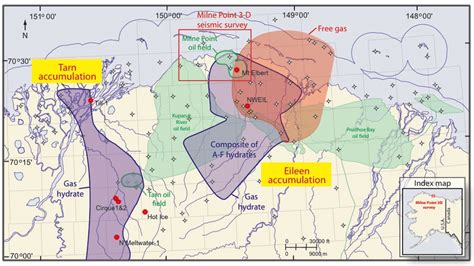 Map Of The Eileen And Tarn Gas Hydrate Accumulations Overlying Portions