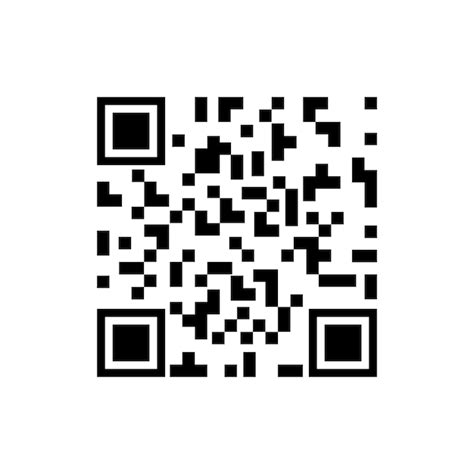 흰색 배경 벡터 일러스트 레이 션에 Qr 코드 프리미엄 벡터