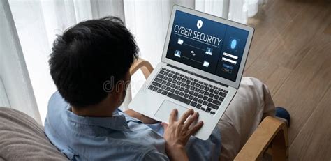 Cyber Security System On Computer Screen Protect Private Information
