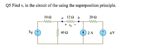 q5 find vx in the circuit of the using the superposition principle