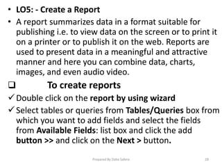 OPERATE DATABASE APPLICATION PPT