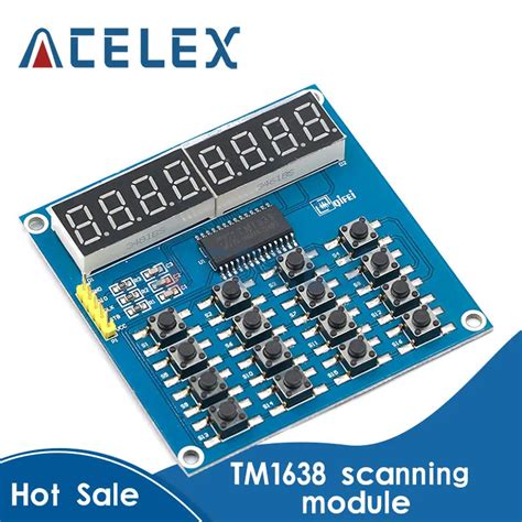 Tm1638 Led Display 8 Bit Digital Tube Module 3 Wire 16 Keys 8 Bits Keyboard Scan