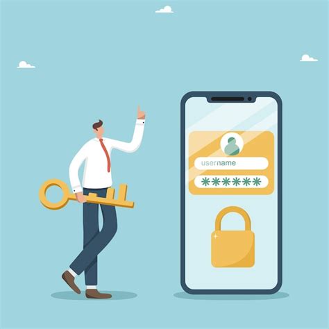 Conceito De Autenticação Online Proteção De Conta De Privacidade De