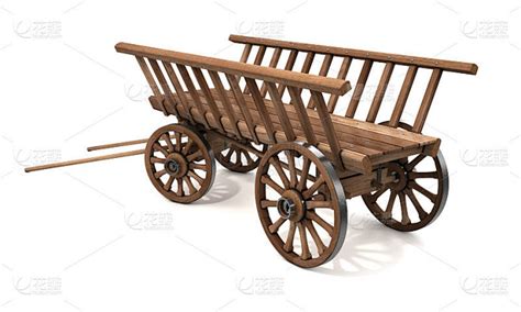 木制的四轮手推车