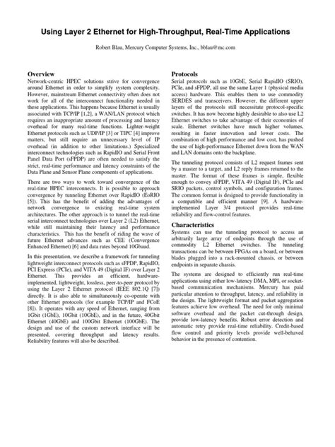 sfpdp protocol pdf communications protocols ethernet