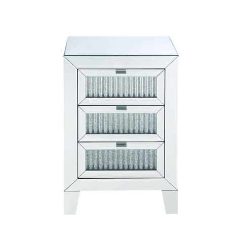 Mercer41 Noralie Mirrored And Faux Diamonds Accent Table Wayfair