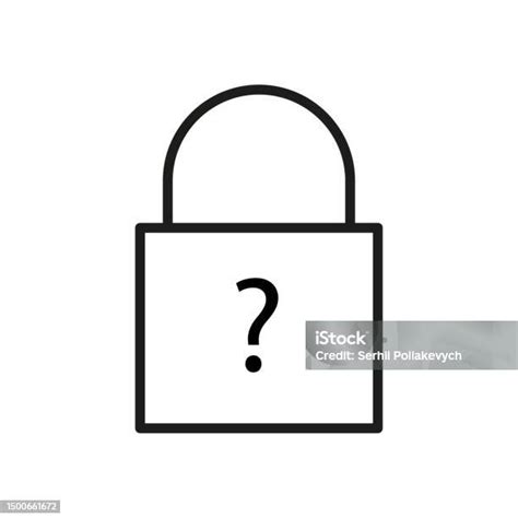 물음표 아이콘을 잠급니다 암호 힌트 아이콘입니다 벡터 그림입니다 스톡 이미지 개념에 대한 스톡 벡터 아트 및 기타 이미지 개념 그래픽 사용자 인터페이스 금고 보안