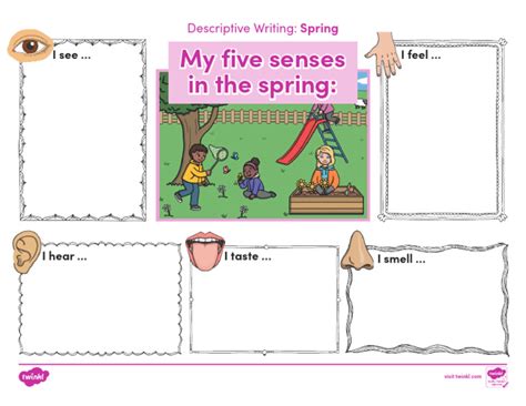 Color Spring Descriptive Writing Activity For Special Education Pdf