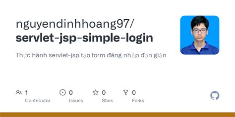 Github Nguyendinhhoang Servlet Jsp Simple Login Th C H Nh Servlet Jsp T O Form Ng Nh P