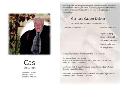 Dhr C Dekker Nieuw Volendam