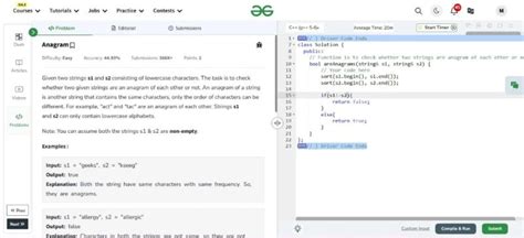 Mahak Agarwal On Linkedin Gfg160 Geekstreak2024 Anagramcheck Stringmanipulation