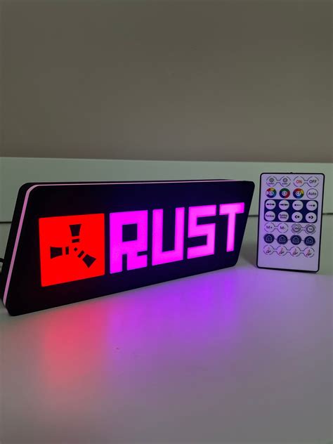 Rust Led Lamp Rust Twitch Streamer Survival Game Action Etsy