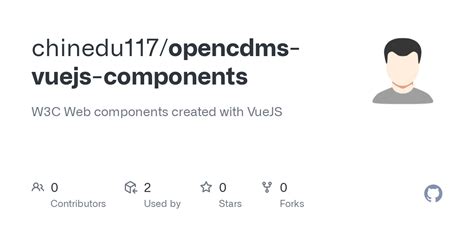 github chinedu117 opencdms vuejs components w3c web components