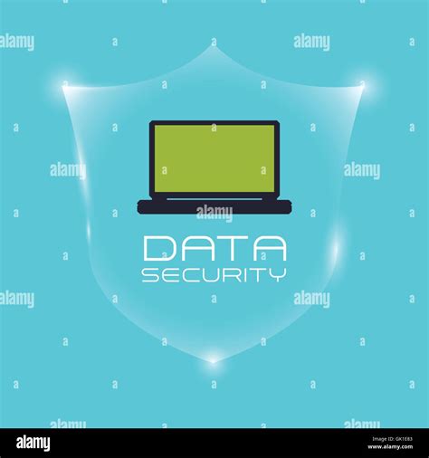 Data Security Design Protect Icon Data Center Illustration Vector