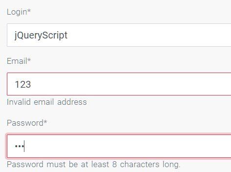 Tiny Client Side Form Validator JQuery Poppa Free JQuery Plugins