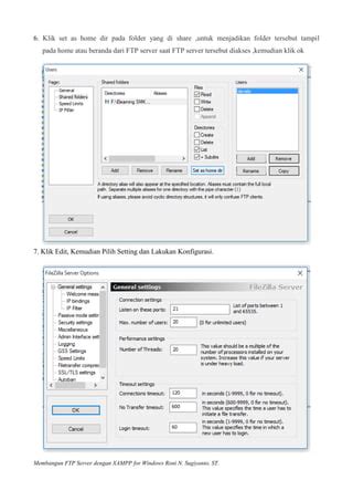 Membangun Ftp Server Dengan Xampp Di Windows PDF