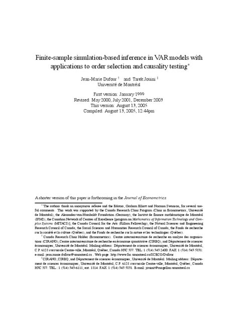 Finite Simple Simulation Based Inference In Var Models With