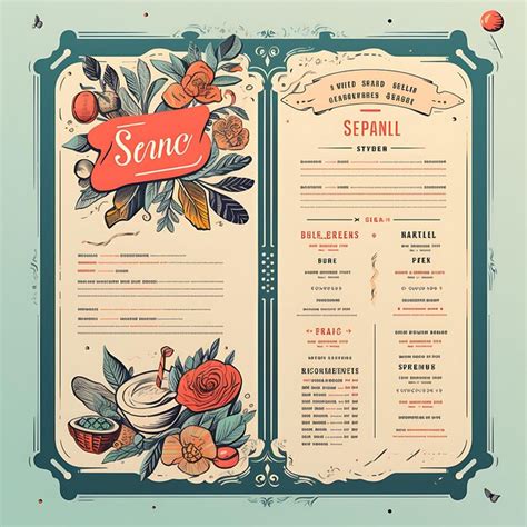 Premium Ai Image A Set Of Menu Layout 2d Design With Vintage Style Frame Vector Creative Flat