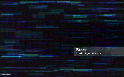 글리치 오류 화면 사이버펑크 비디오 왜곡 미래 지향적인 노이즈 효과 동적 오버레이 라인 무작위 색상 모양 및 픽셀 Tv 신호가