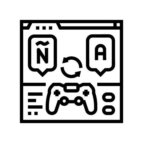 Localization Game Development Line Icon Vector Illustration 34907798