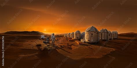 Science Base And Space Shuttle On Mars Land 8k Vr Vr 360 Degree Mars Surface Base Camp