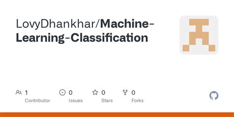 Github Lovydhankhar Machine Learning Classification