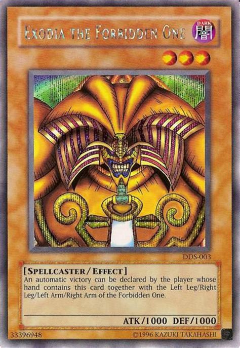 Carte Yu Gi Oh Exodia The Forbidden One [dds 003]