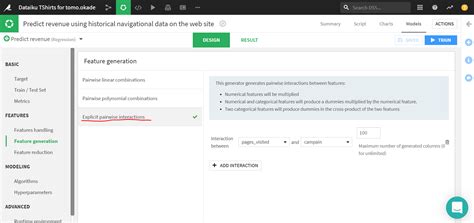Features Design In Visual Analysis — Dataiku Community