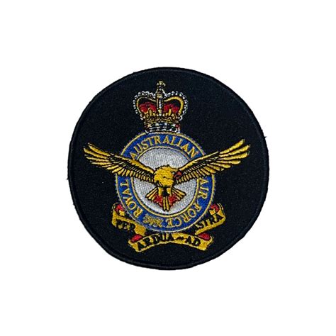 Raaf Crest Patch Embroidered Round Royal Australian Air Force Cadetshop