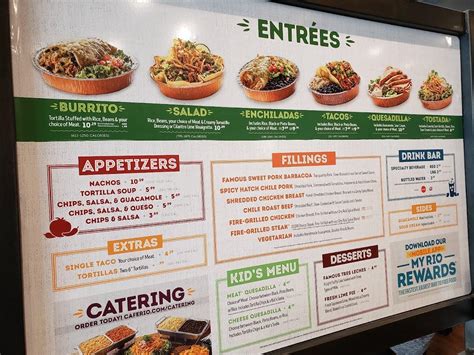 Menu At Cafe Rio Fresh Modern Mexican San Dimas W Gladstone St